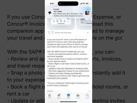 How to install SAP CONCUR app on iPhone?