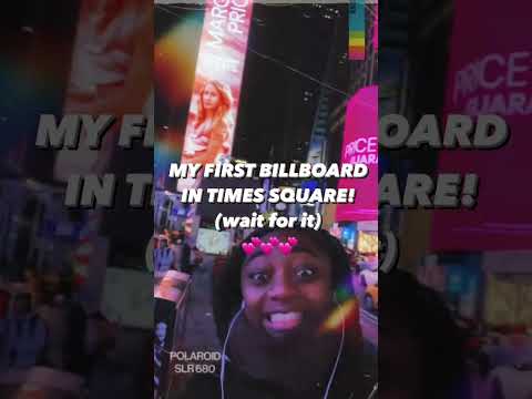 my first billboard in times square 😭😭 #shorts #timessquare #grammys