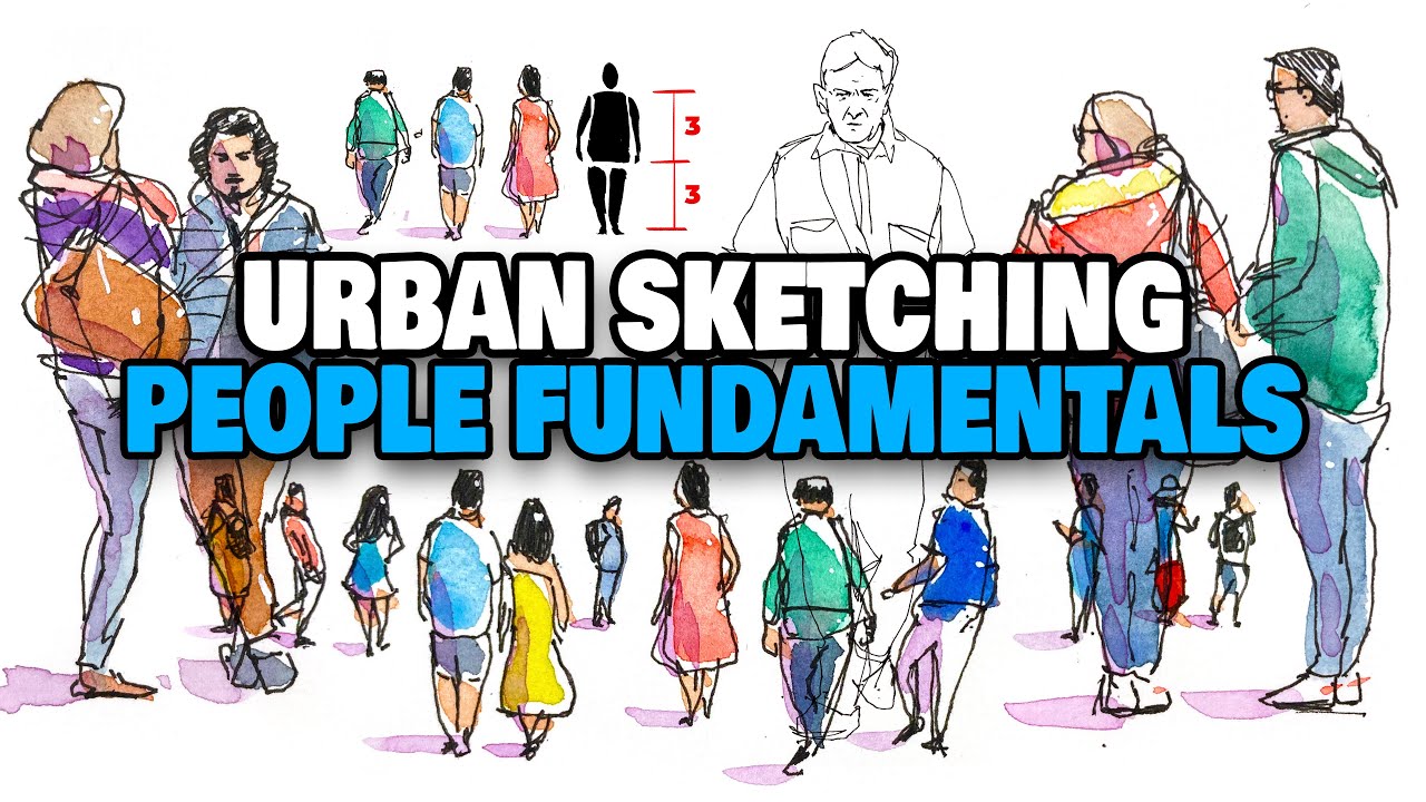 How To Draw PEOPLE For Beginners - Fundamentals Urban Sketching Guide