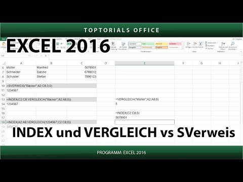 Index und Vergleich in Excel