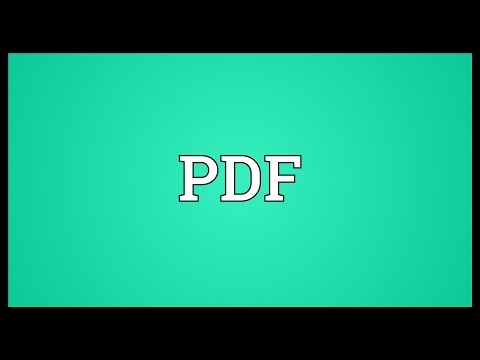 PDF Meaning