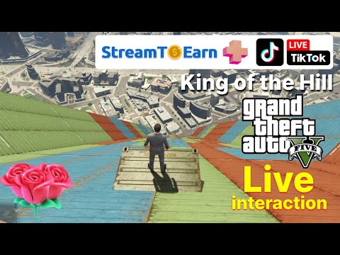 King of the Hill GTA V TikTok Live interactive stream. Stream To Earn. Streamer vs views