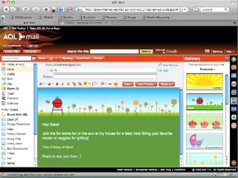 Stationery for AOL Webmail