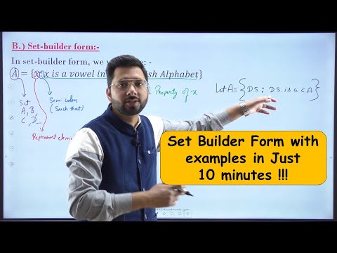 Set Builder Form Class 11 | Set Builder Form | Sets Class 11 | by CA Devinder Singh