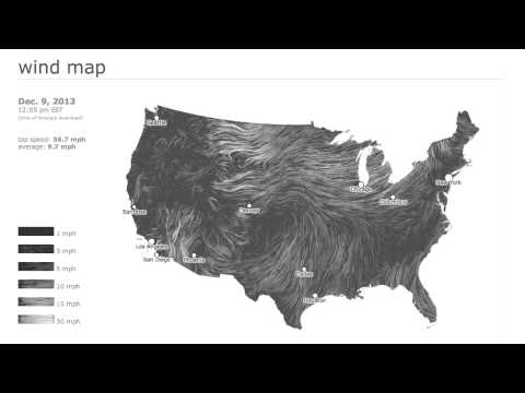 Wind map – visualization inspiration | NspireD2: Learning Technology in ...