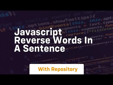 Javascript reverse words in a sentence
