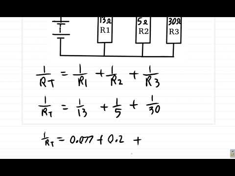 Electrical Resistance Calculation 4 Three Resistors in Parallel