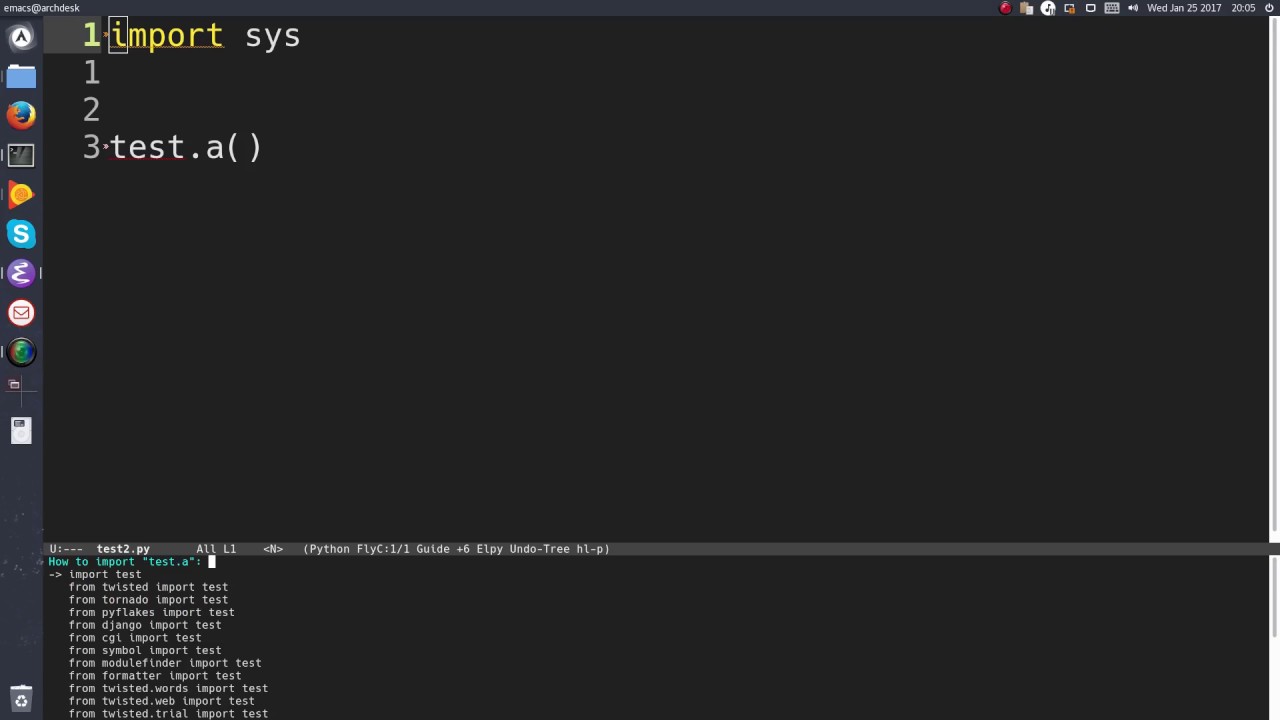Programando em Python com o Emacs
