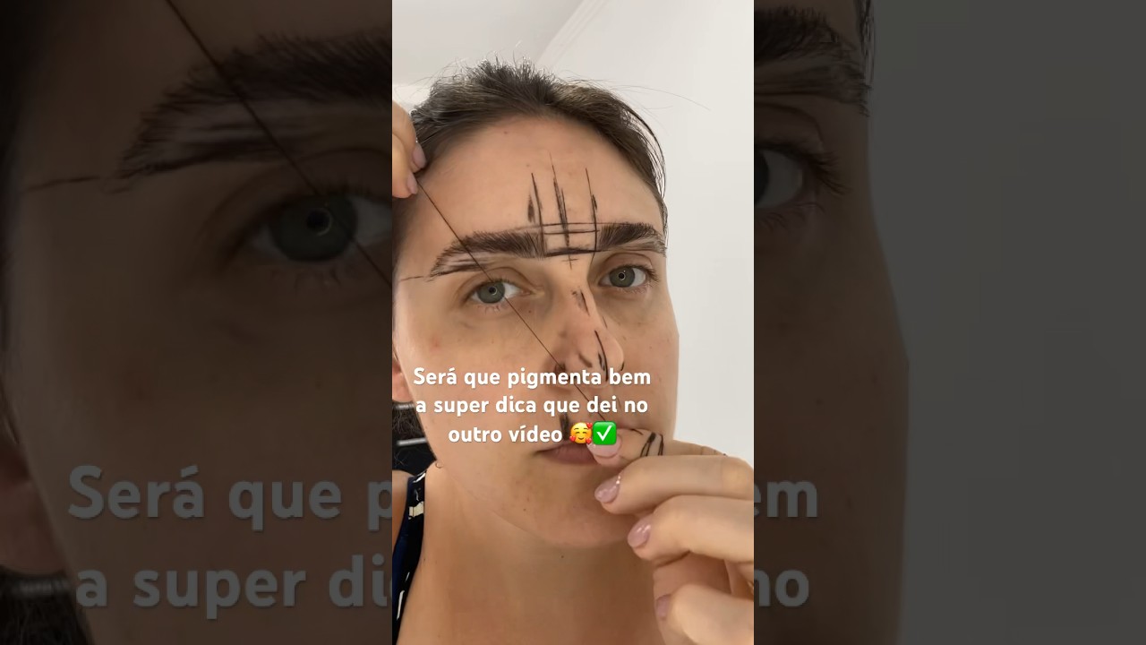 Como pigmentar A LINHA PARA FAZER A MARCAÇÃO ✨ #design #designerdesobrancelhas