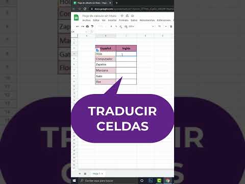 Traducir celdas a cualquier idioma con Google Sheet