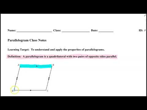 Definition of parallelogram