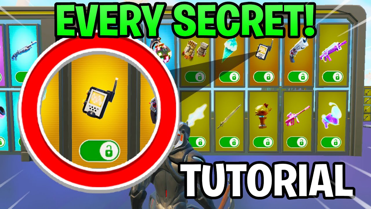 Fortnite 1v1 With Every Gun: ALL SECRET CODES & How To GET EVERY SECRET! (Full Guide)