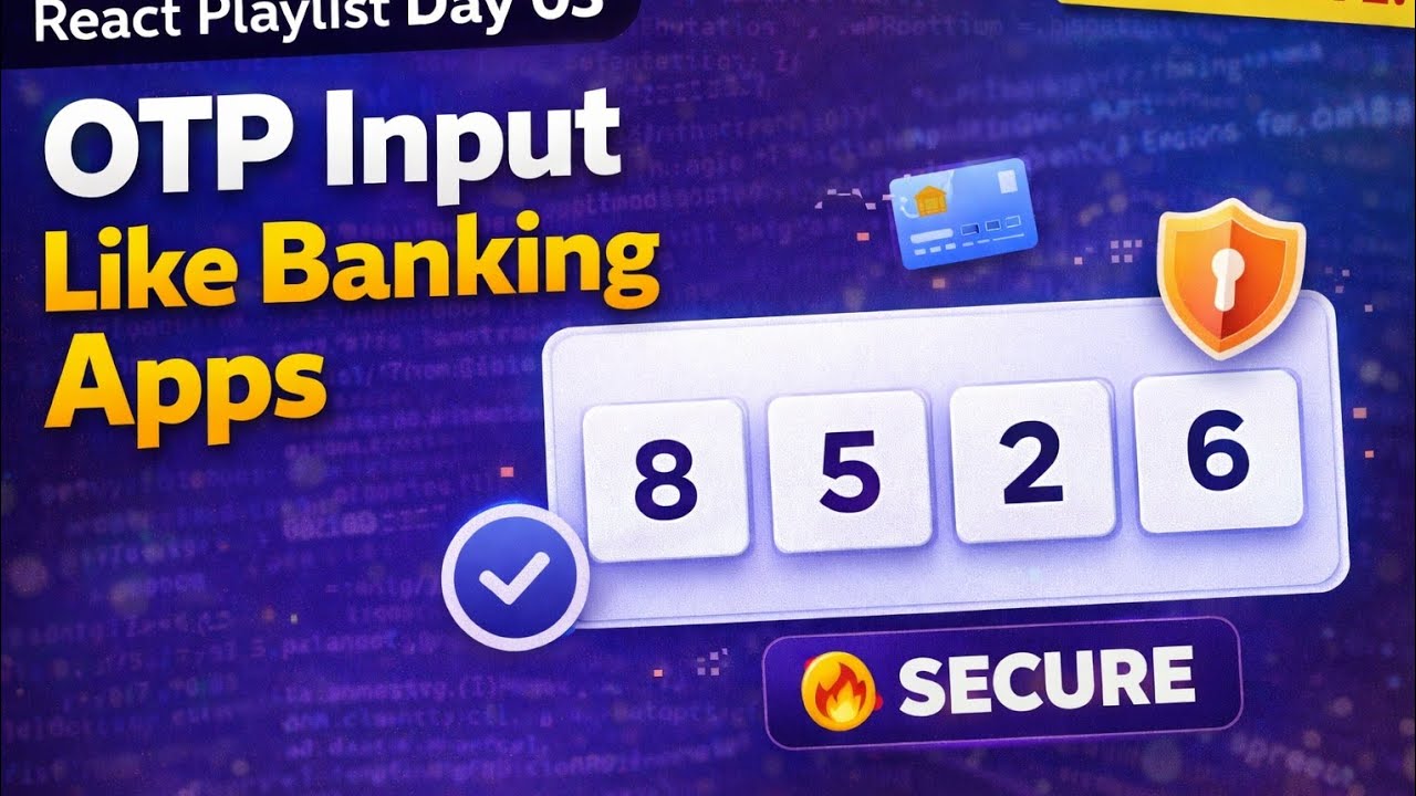 Build OTP Input Like Banking Apps in React  | Auto Focus + Backspace