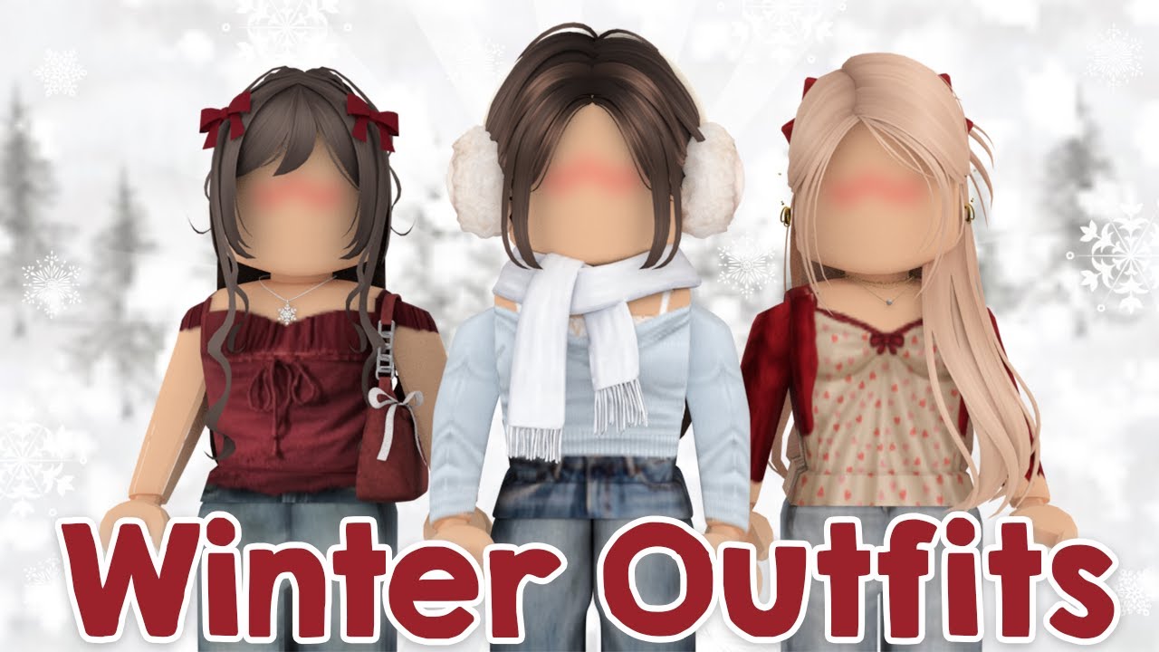 WINTER / CHRISTMAS outfits w/ codes | Tutorial For Bloxburg & Berry Avenue!