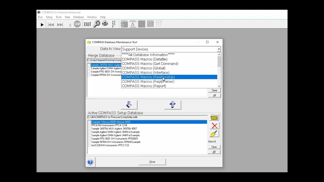 COMPASS Database Maintenance Tool