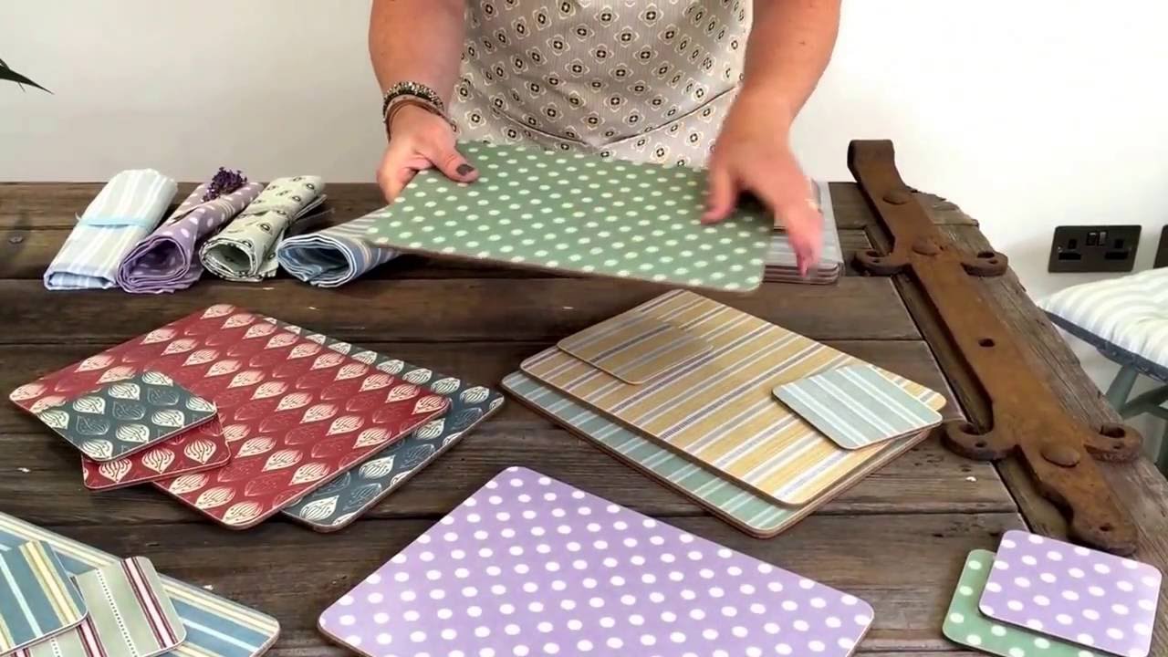 Melamine Placemats and Coasters from Cottage in the Hills