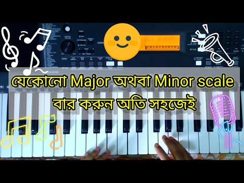how to find any major scale and minor scale |  Piano tutorial in Bengali