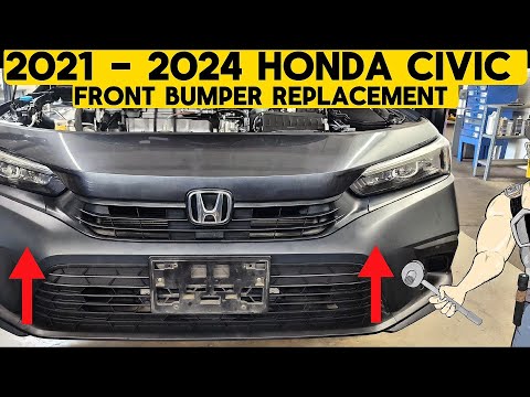 2022 - 2024 HONDA CIVIC FRONT BUMPER REPLACEMENT + REMOVAL TUTORIAL | 2022 2023 2024 | EX EX-L LX Si