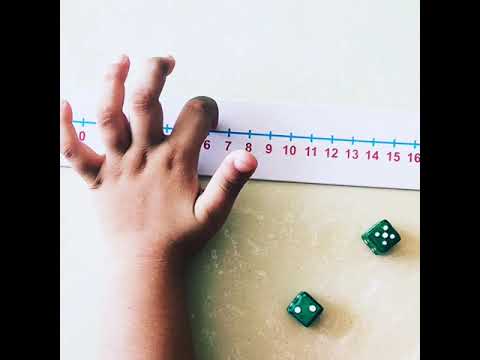 Addition on number line #dice#game#add#risingkids6#