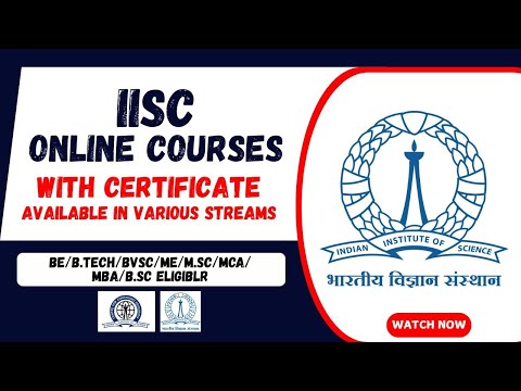 IISC BANGLORE CERTIFICATION COURSES 2025 l ALL STUDENTS ELIGIBLE #iiscbangalore #upskill #students