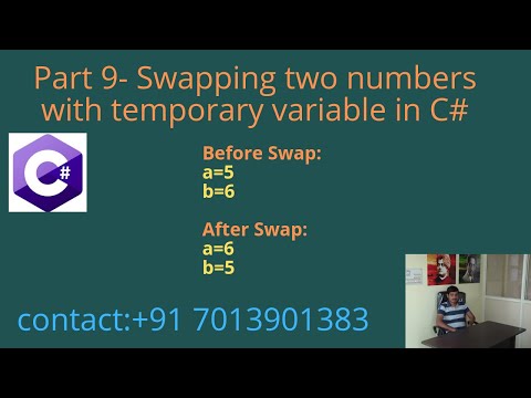 Part 9 – Swapping two numbers with a temporary variable in C# | Soonya ...