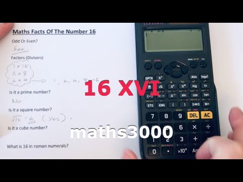 Number 16 Maths Facts (Odd Or Even, Factors Of 16, Is It Square? 16 In Roman Numerals)