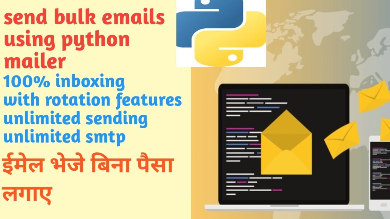 how to send bulk emails using python for free | bulk email sender