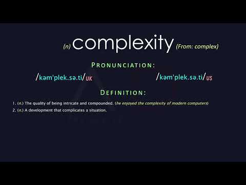 Complexity Meaning And Pronunciation | Audio Dictionary