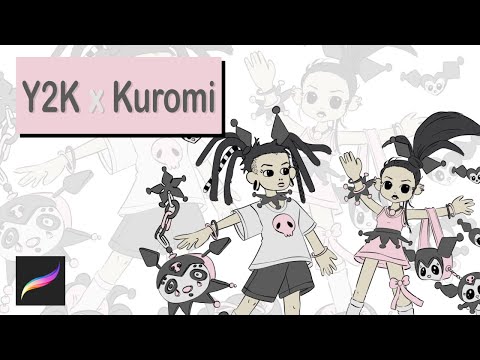 Drawing Y2K Characters in Hello Kitty Kuromi Style Tutorial