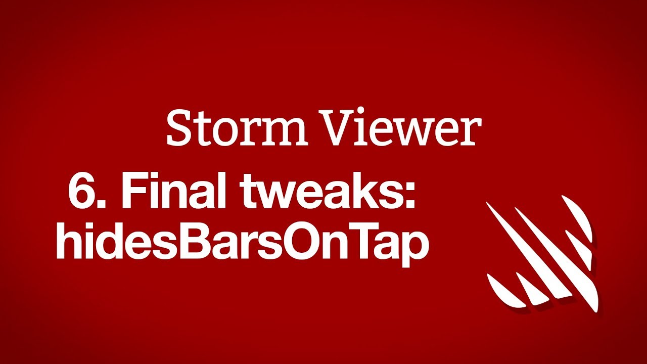 Final tweaks: hidesBarsOnTap and large titles – Storm Viewer, part 6