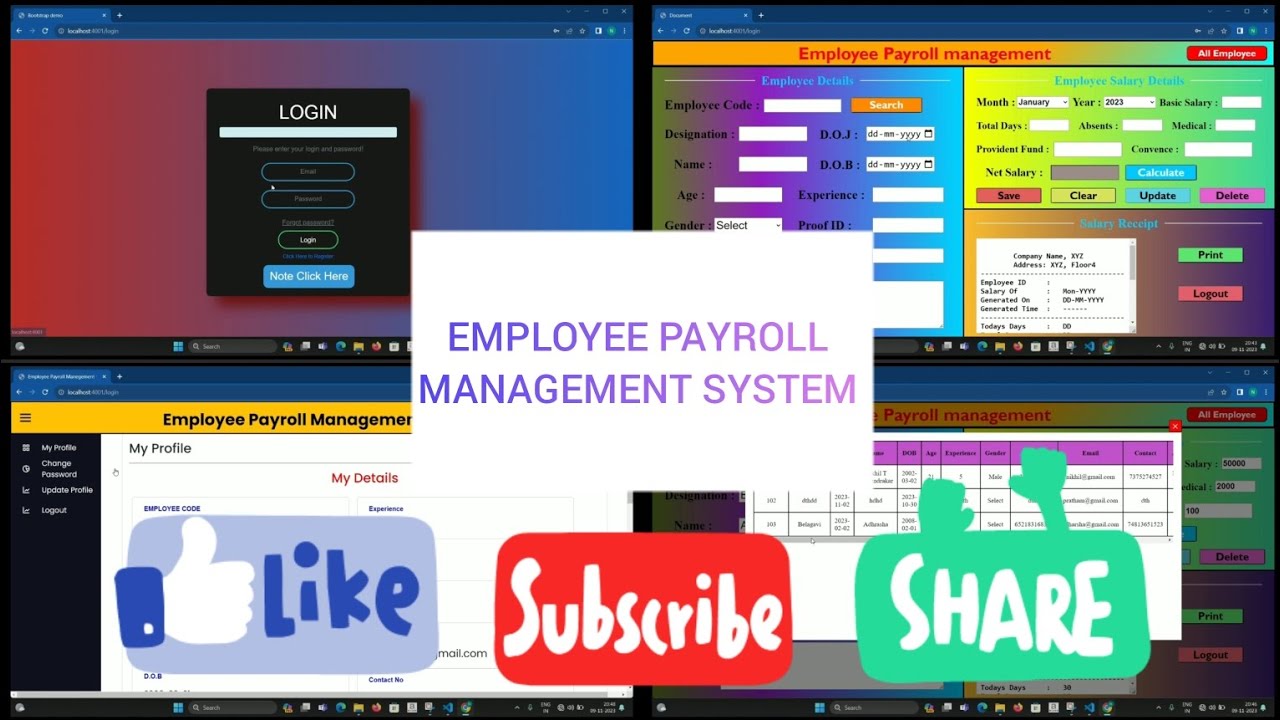 EMPLOYEE PAYROLL MANAGEMENT SYSTEM ,NODE.JS EXPRESS.JS, SOCKET.IO, HTML, CSS JAVASCRIPT .