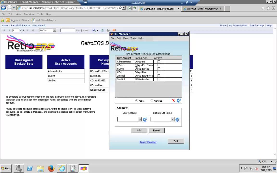 RetroERS Reporting Interface Tutorial