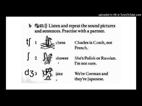 1B 1.21 Pronunciation - Sounds of English /tʃ/ CHess, /ʃ/ SHower, /dʒ/ Jazz