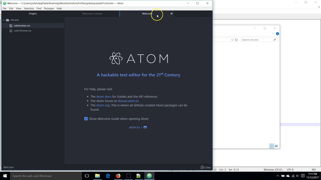 Demo - Editing userChrome.css