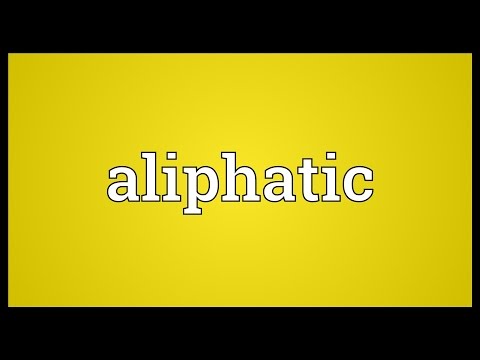 Aliphatic Meaning