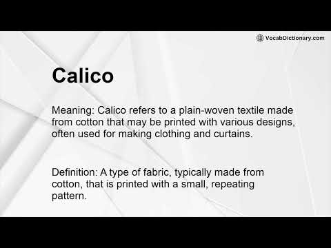 Calico Meaning