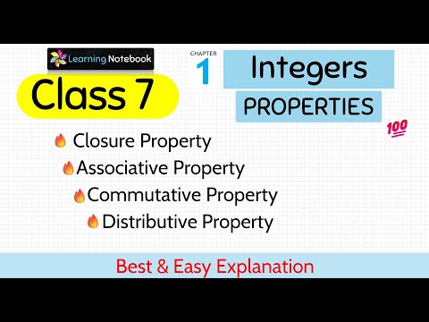 Class 7 maths Chapter 1 Properties of Integers