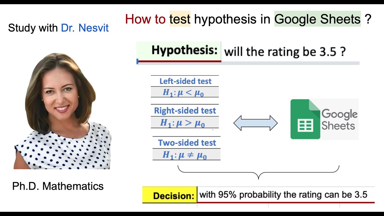 Test statistical hypothesis in Google Sheets - Dr. Nesvit