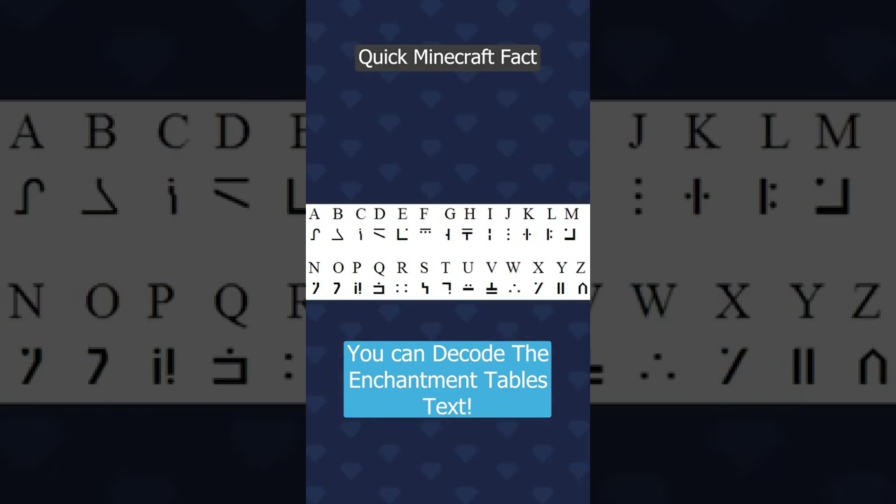 How to decode the enchanting table language! #shorts #minecraft