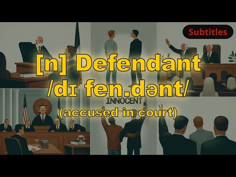 [n] Defendant meaning (accused in court) with 5 examples
