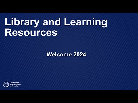 Library and Learning Resources Welcome Talk 2024