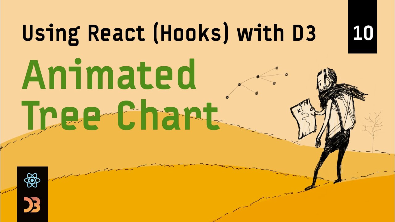 Using React (Hooks) with D3 – [10] Animated Tree Chart