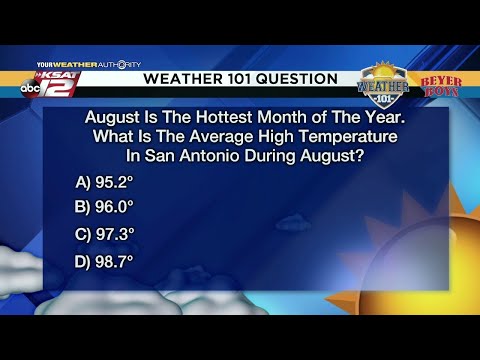 Weather 101: Average High Temperature in San Antonio during August