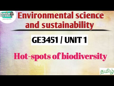 Hot-spots of biodiversity in Environmental science and sustainability tamil||GE3451||EVS.