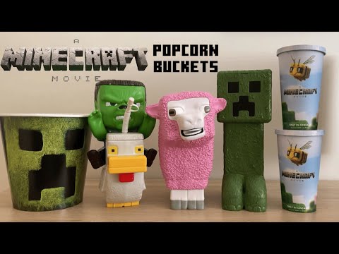 A Minecraft Movie Popcorn Buckets and Merch!