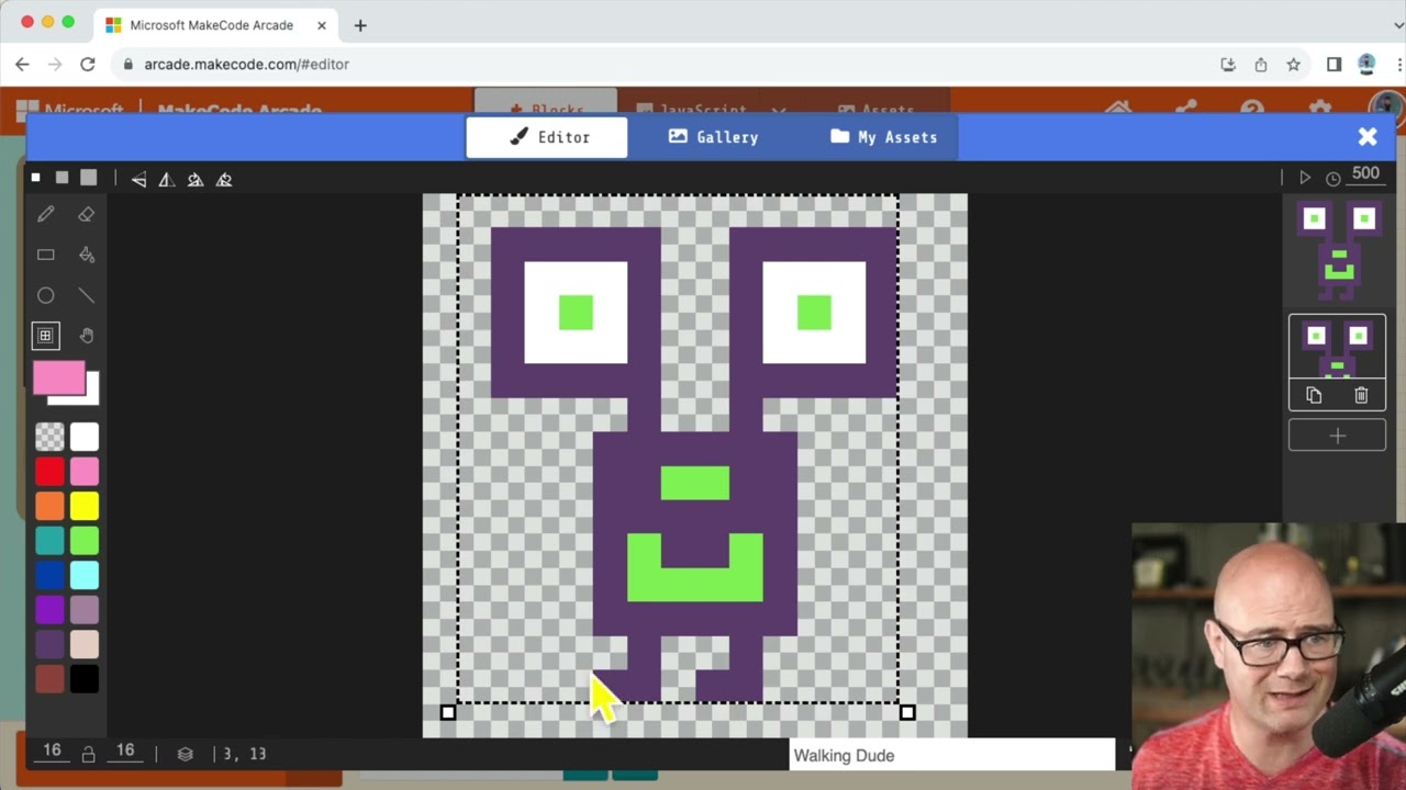 How to ANIMATE sprites in Makecode Arcade.