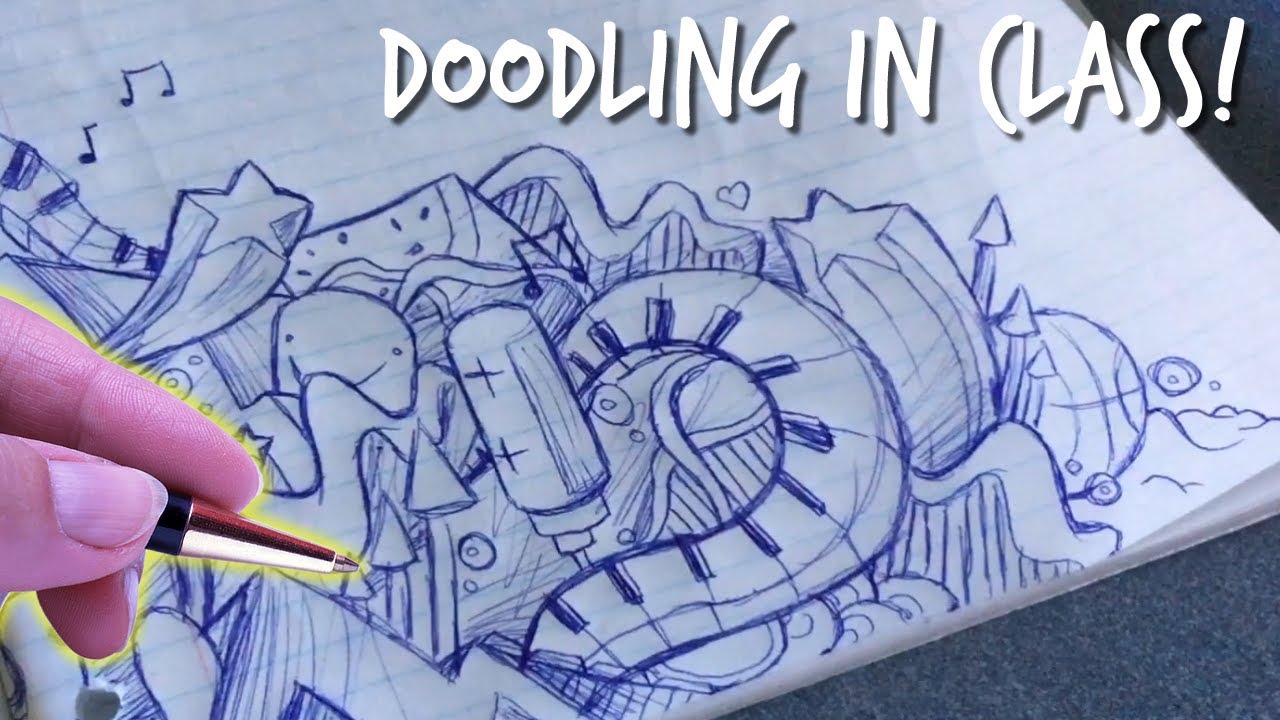 DOODLING IN CLASS! *nearly got caught*