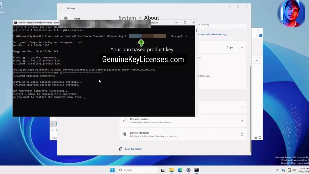 How to Activate Windows Server 2025 Evaluation   1 Command Only