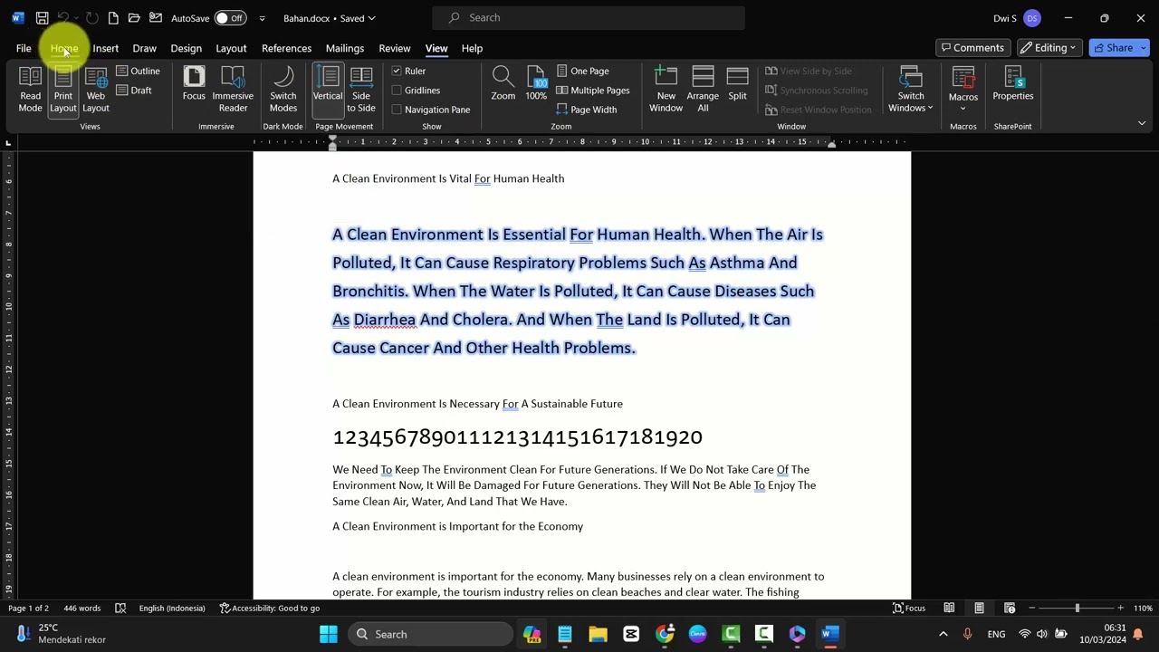 Microsoft 365: How to type superscript in Word