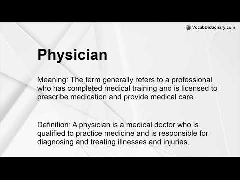 Physician Meaning